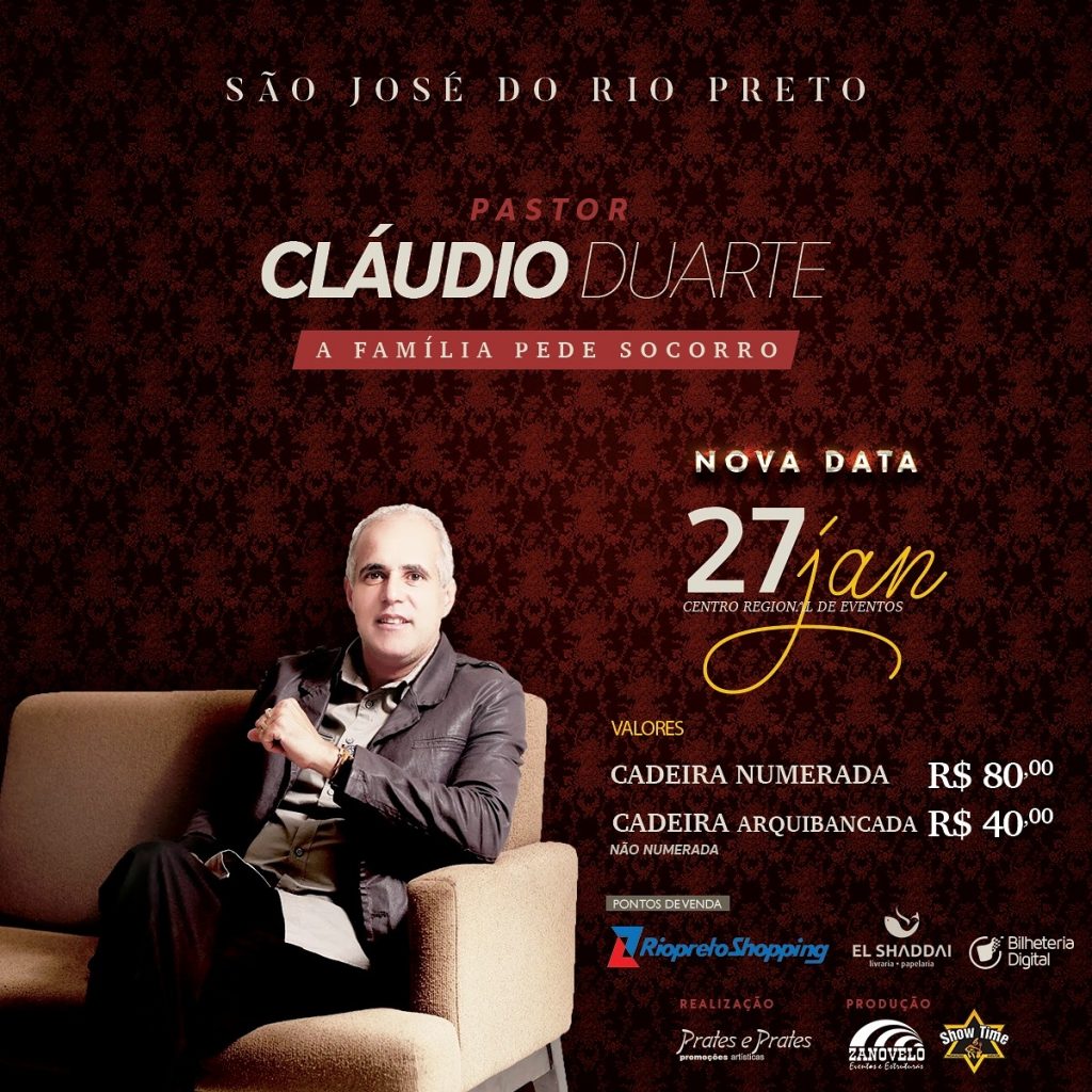 Pastor Cláudio Duarte se apresenta neste sábado, em Rio Preto | Diário ...
